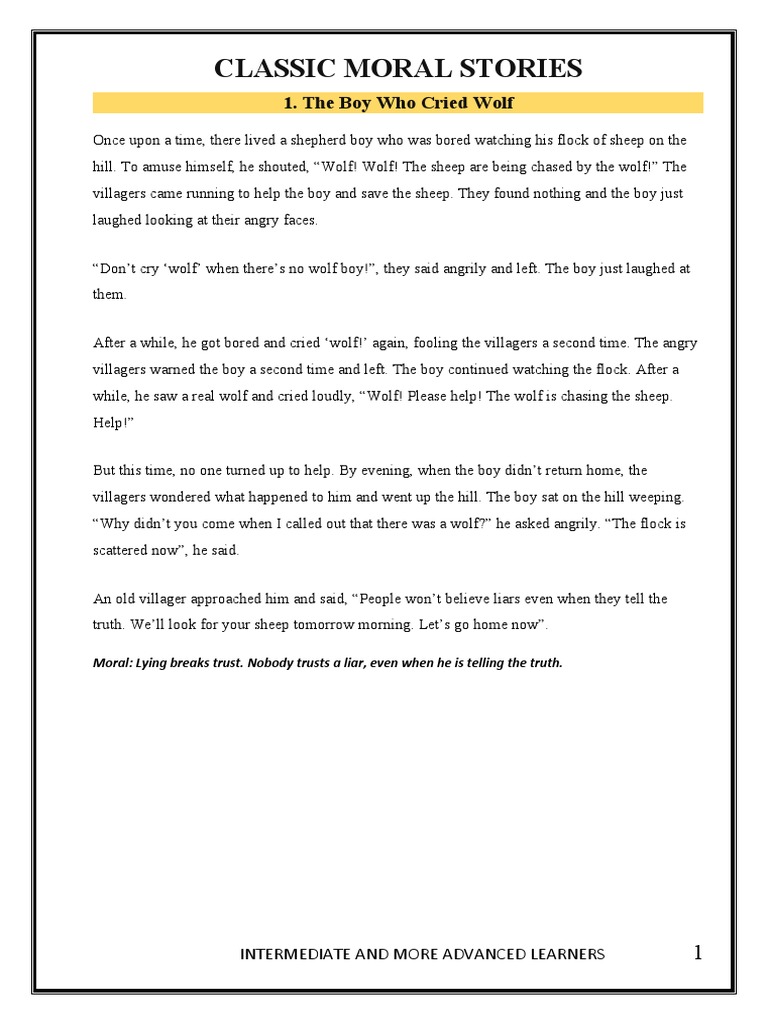 21 Moral Stories | PDF