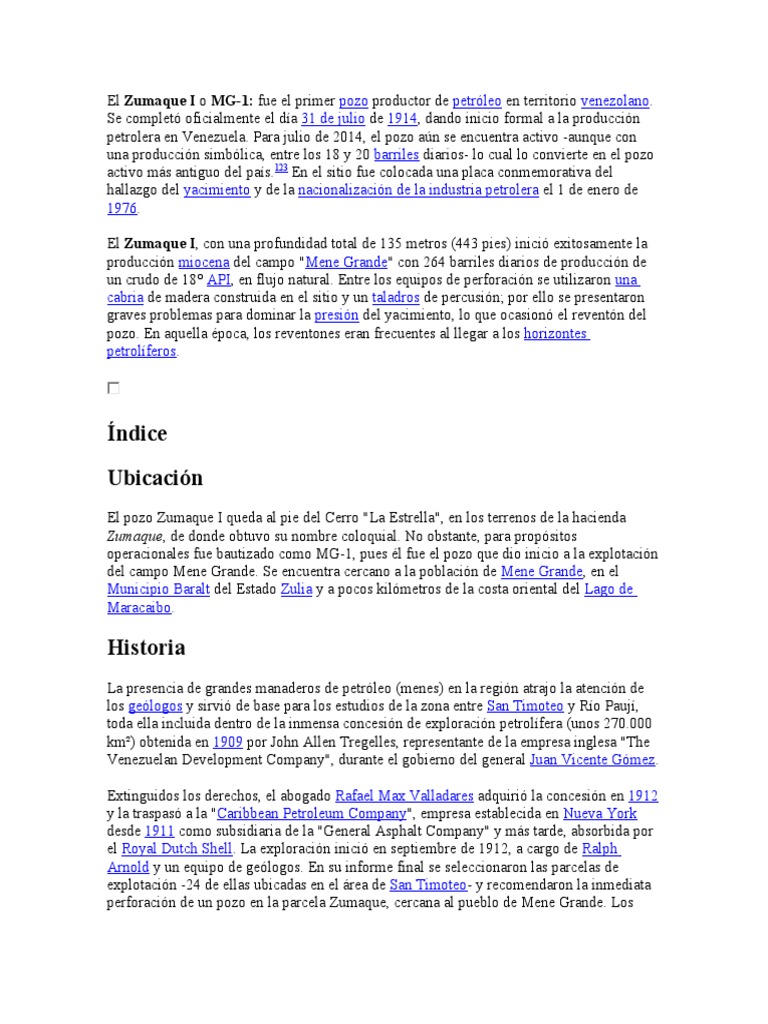Historia del Pozo Zumaque I en Venezuela | PDF | Aceites | Petróleo