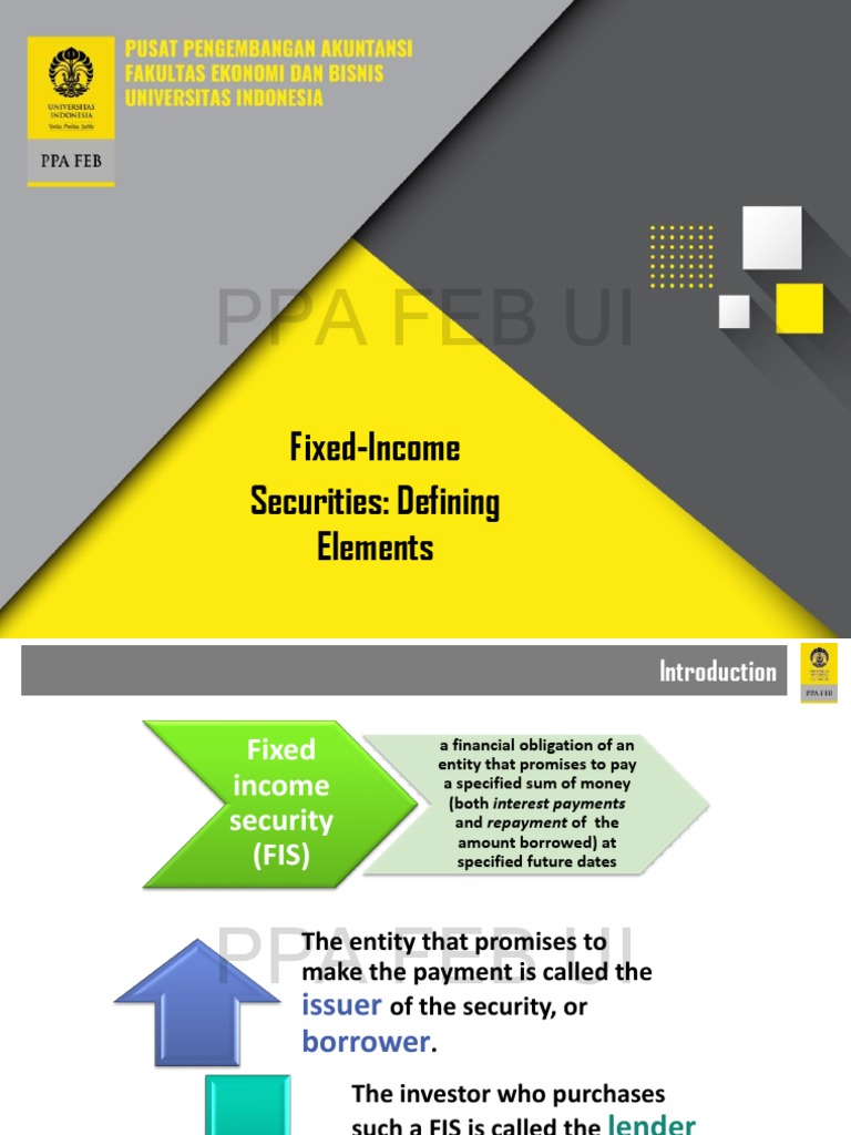 1 - Fixed Income Securities Defining Elements-Unlocked | PDF | Fixed ...