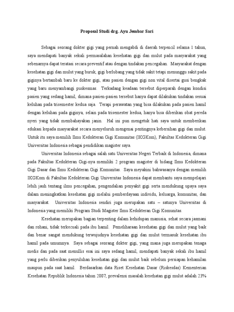 Contoh Proposal Studi | PDF