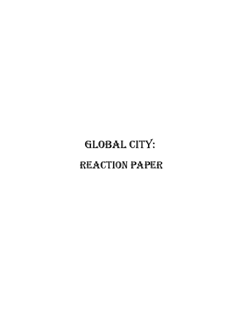 Global City: Impacts of Globalization | PDF | Resource | Globalization