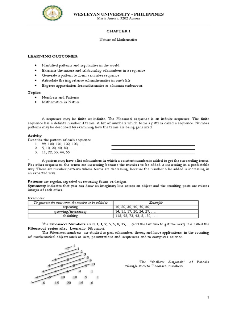 Mathematics in The Modern World | PDF | Set (Mathematics) | Multiplication