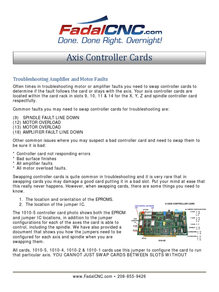 Axis Controller Cards: Troubleshooting Amplifier and Motor Faults | PDF ...