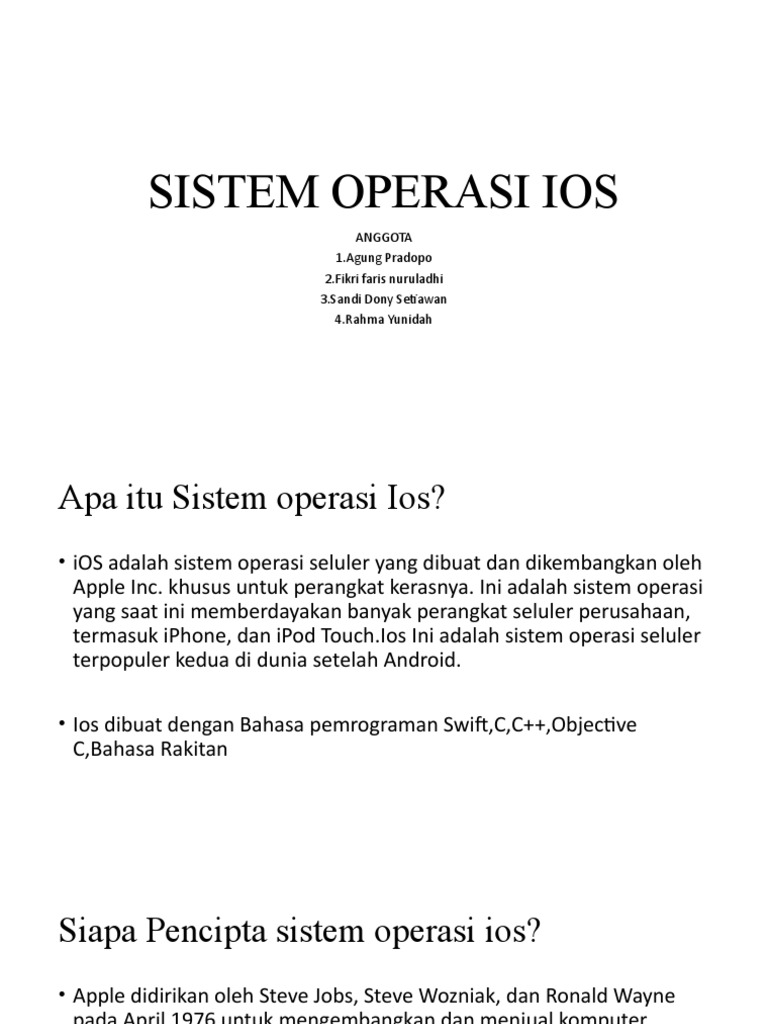 SISTEM OPERASI IOS (Autosaved) | PDF