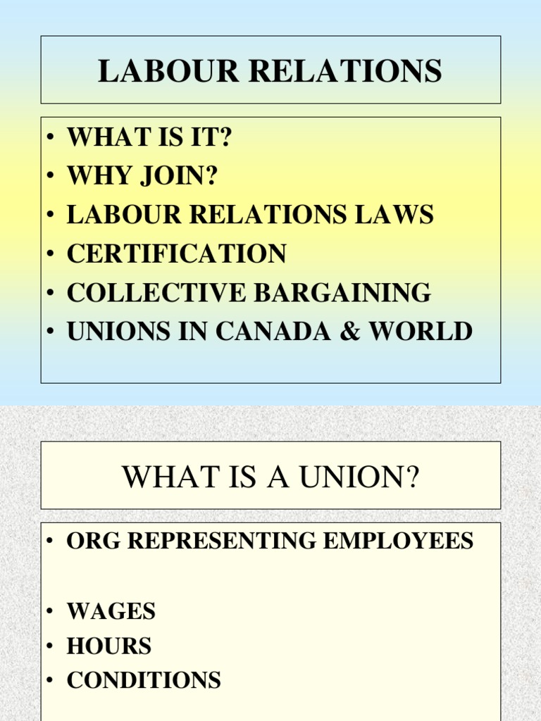 Unit-1 Labour Relations | PDF | Trade Union | Strike Action