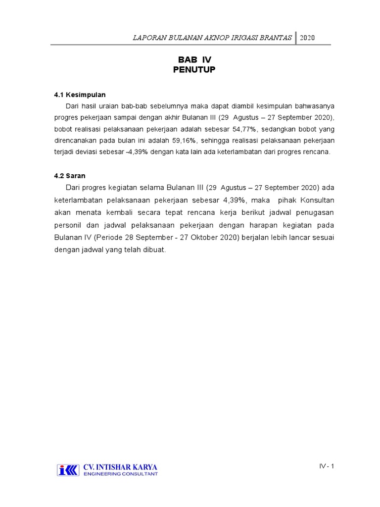 Bab Iv Penutup | PDF