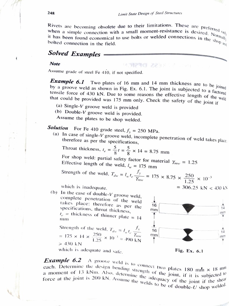 Welded Connection Numerical | PDF | Bending | Welding