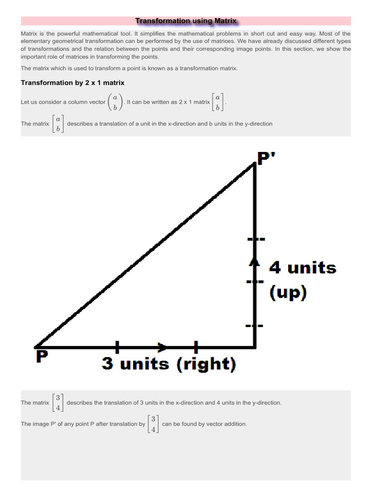 A B A B A B: Transformation by 2 X 1 Matrix | PDF | Matrix (Mathematics ...