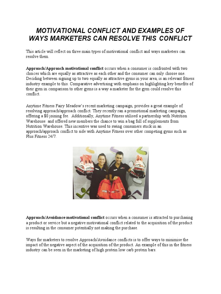 Motivational Conflict | PDF | Motivation | Motivational