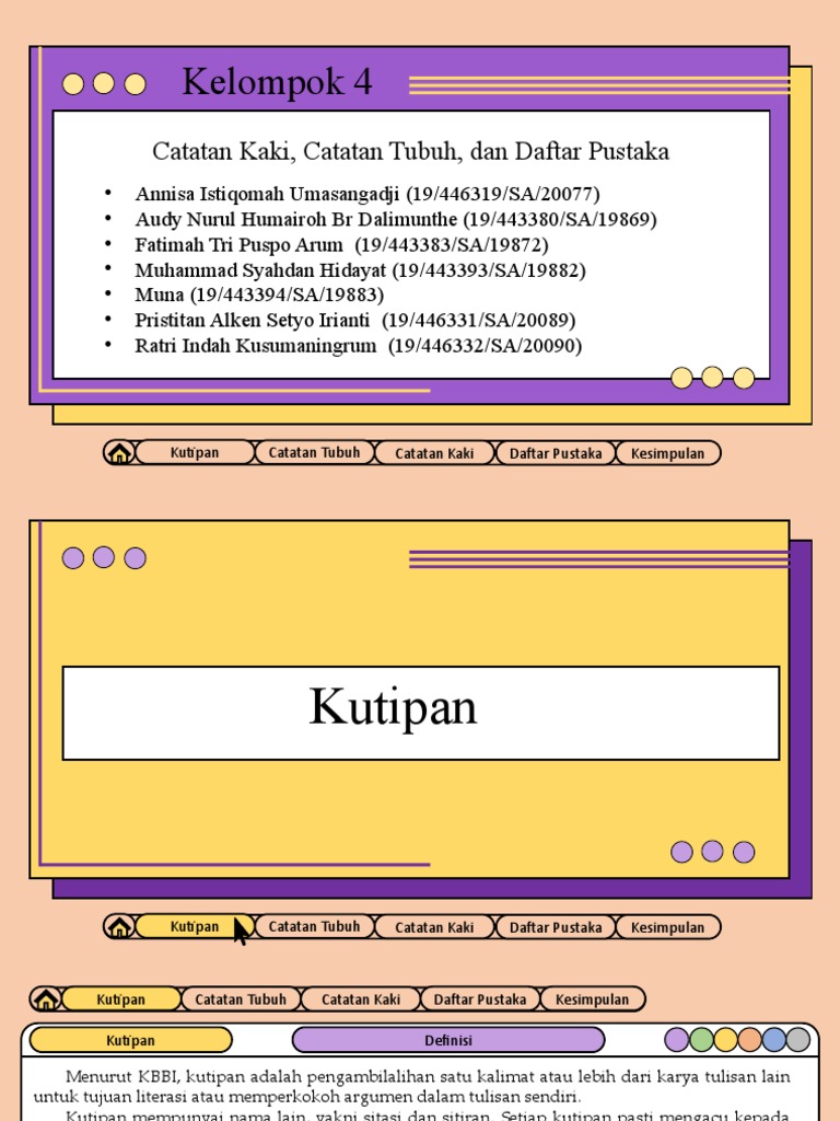 BIK - Kelompok 4 - Footnote, Bodynote, Dan Daftar Pustaka | PDF