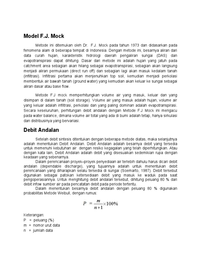 Metode FJ MOCK | PDF