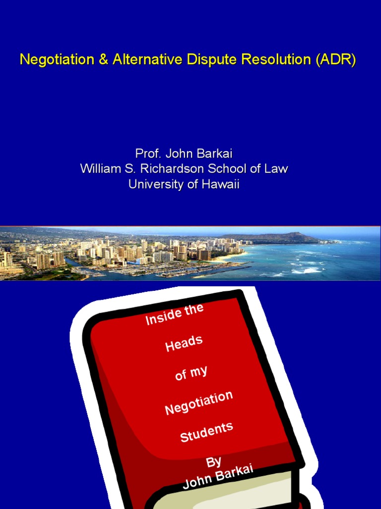 Negotiation & Alternative Dispute Resolution (ADR) | PDF | Cuban Missile Crisis | Negotiation