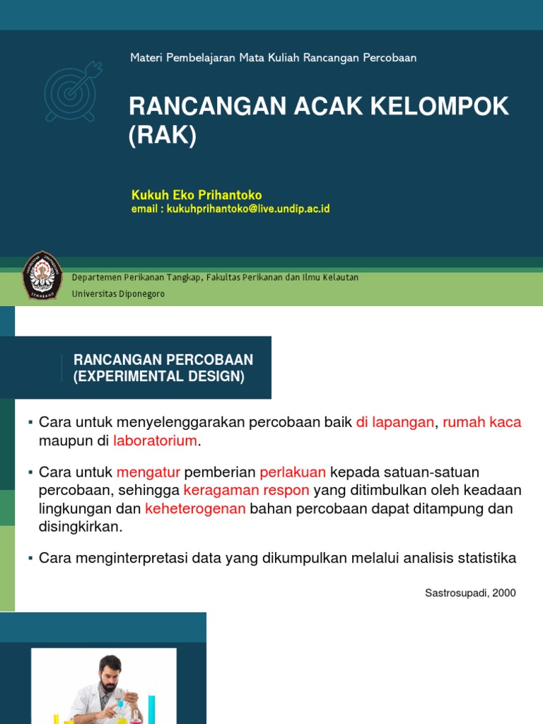1.RANCOB - RAK - Rancangan Acak Kelompok - KKH - 2020 | PDF