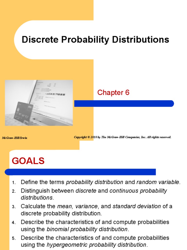 Chap6 - 2010 Discrete Probability Distribution | PDF | Probability Distribution | Mean