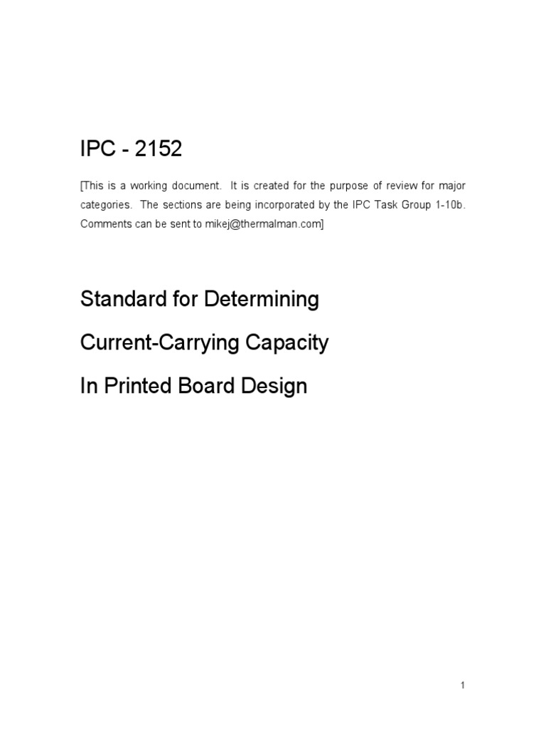 IPC-2152 Current Capacity Standard | PDF | Heat Transfer | Electrical ...