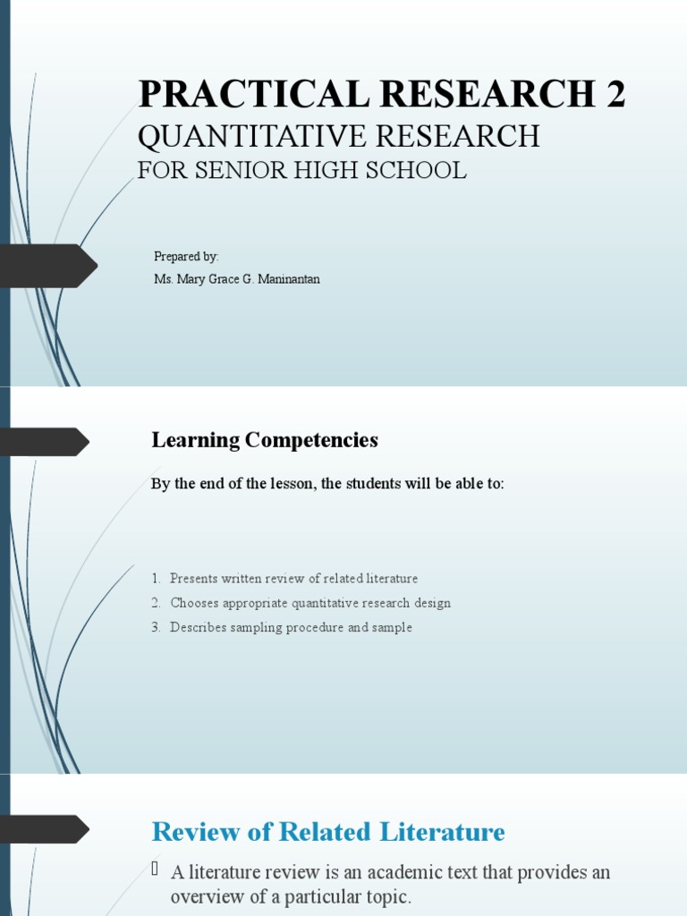 Quantitative Research Guide | PDF | Sampling (Statistics) | Effect Size