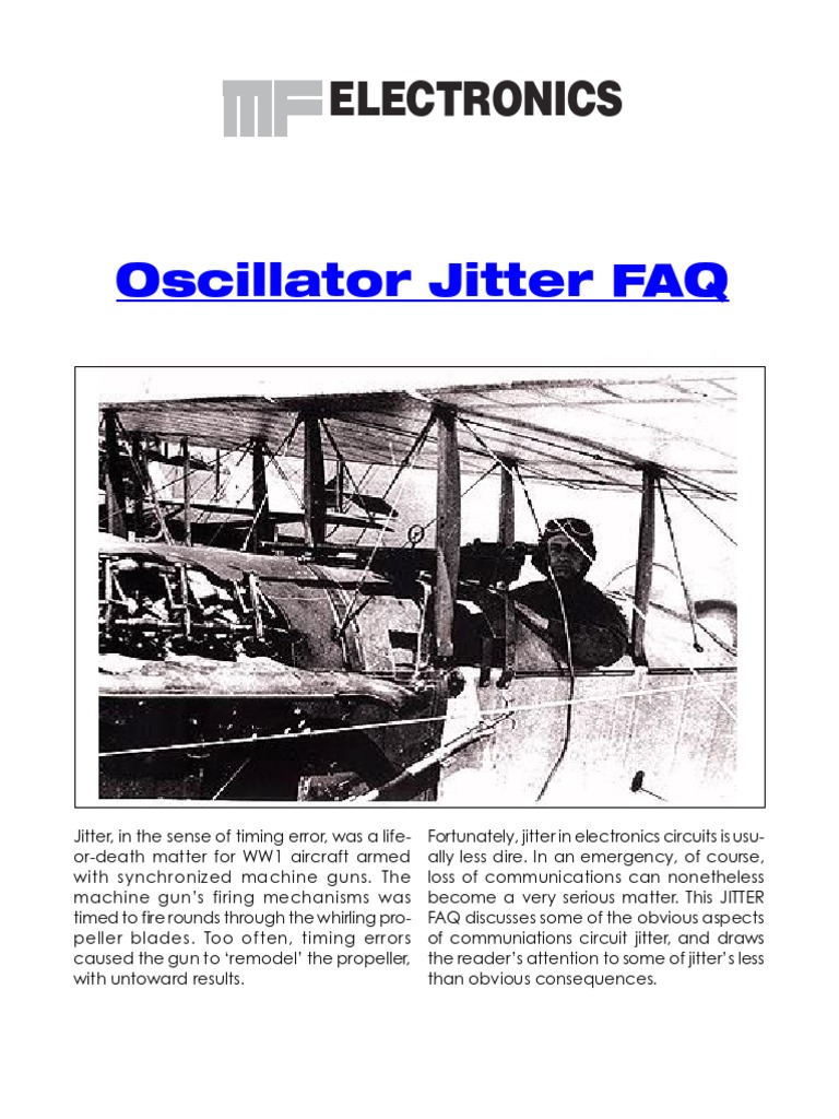Electronics: Oscillator Jitter FAQ | PDF | Logic Gate | Sampling ...