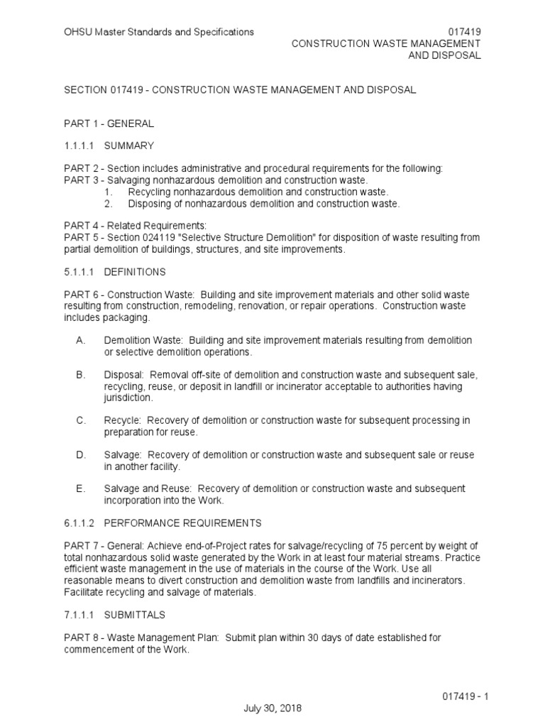 Construction Waste Management and Disposal | PDF | Waste Management | Reuse