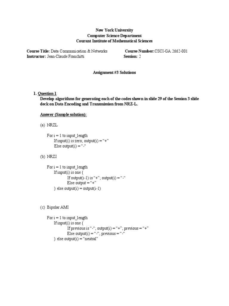 Homework 3 Solution | PDF | Encodings | Electronics