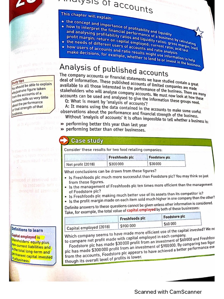 CH 26 Analysis of Accounts | PDF