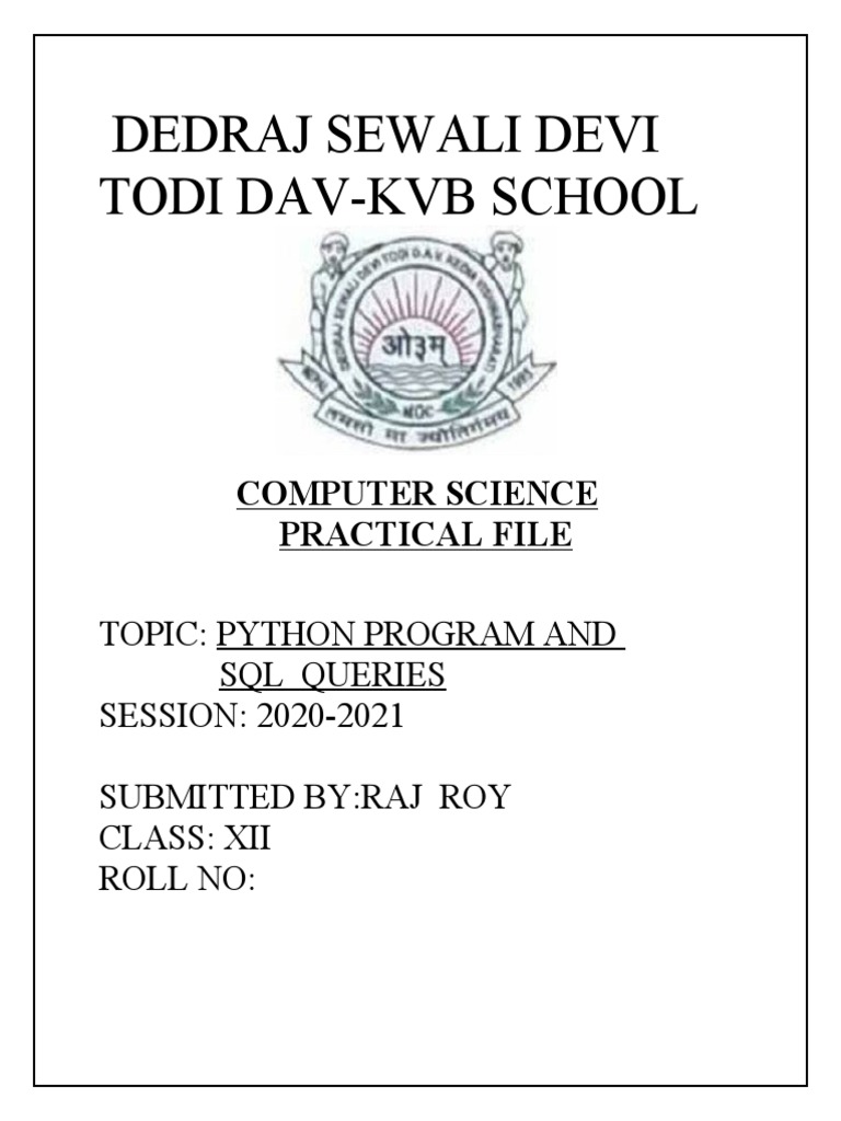 Cbse Class12 Cs Project | Download Free PDF | Computer Programming | Computing