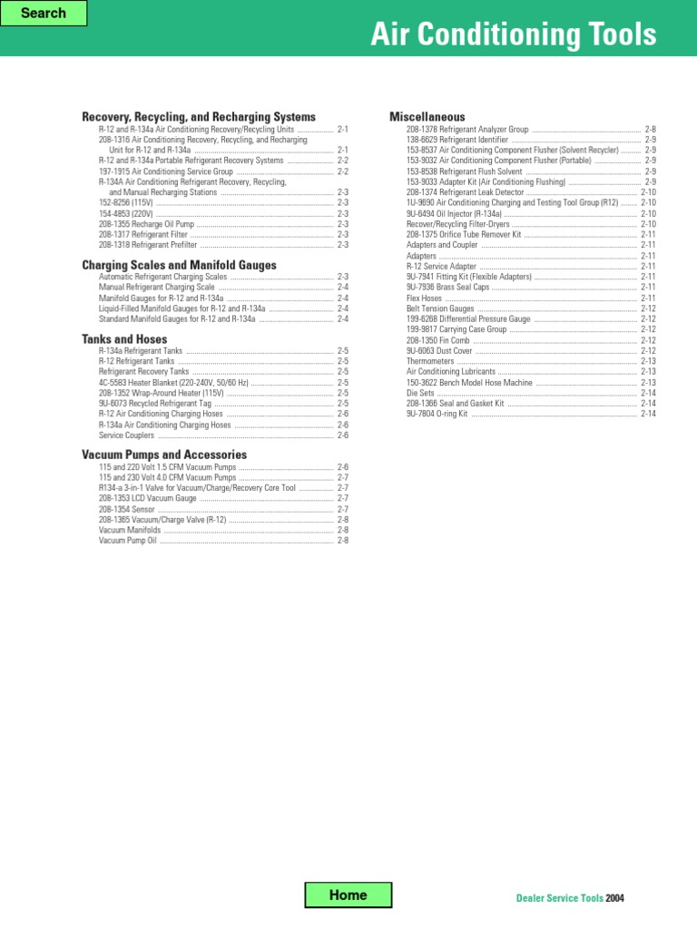 Air Conditioning Tools: Recovery, Recycling, and Recharging Systems ...