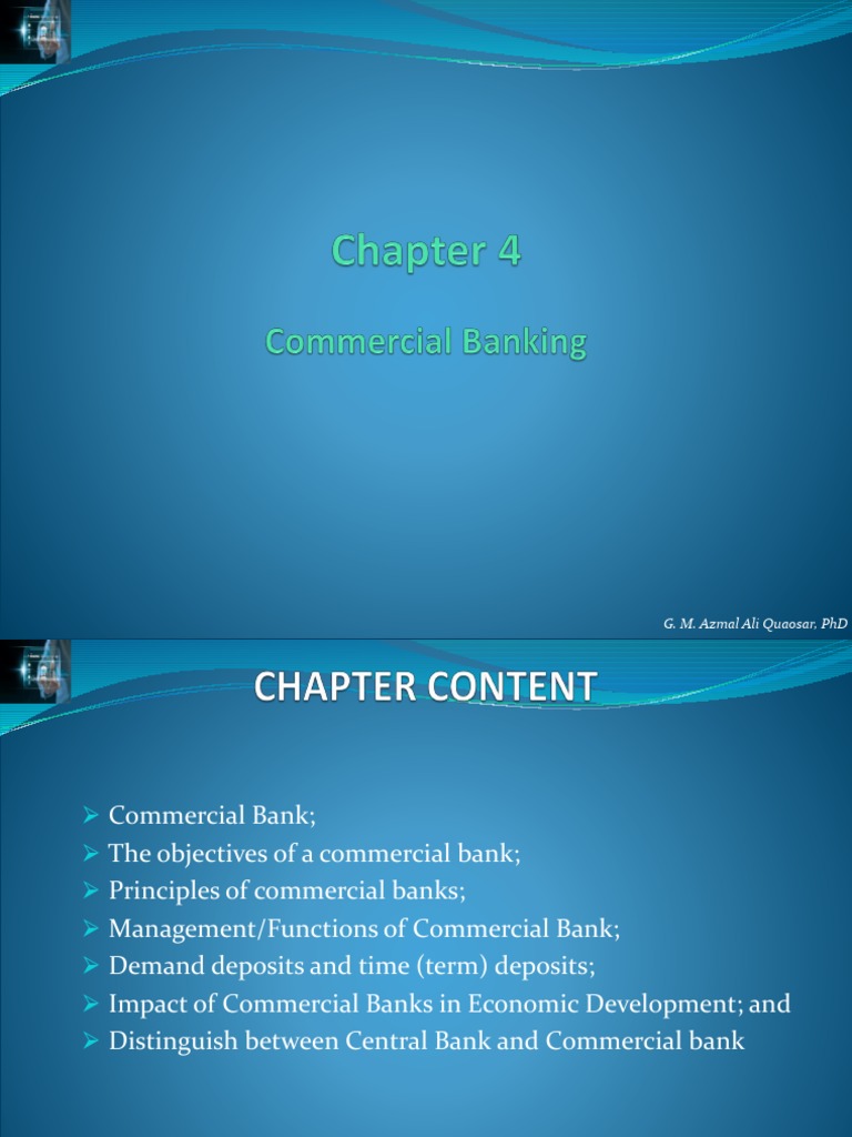 BM 4 Commercial Banking | PDF | Deposit Account | Banks