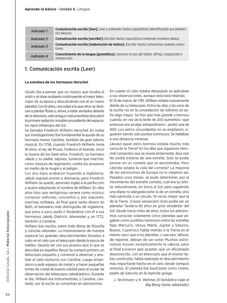 Aprende Lo Basico Unidad 6 Lengua - 1496728 | PDF | Adverbio | Science