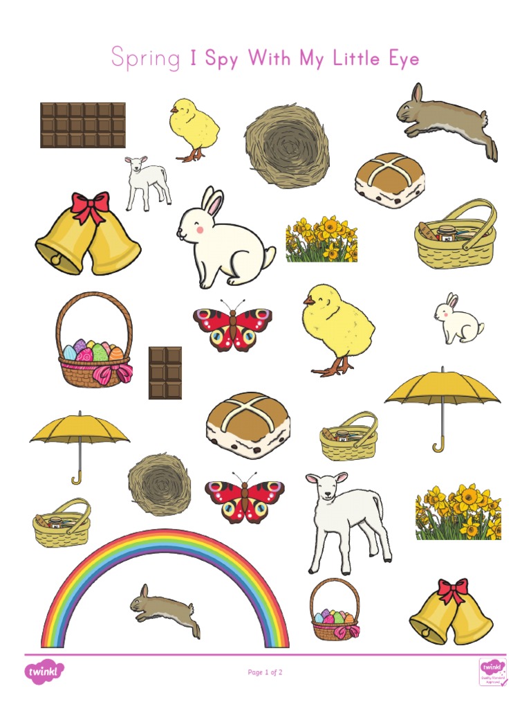Spring I Spy With My Little Eye Activity | PDF