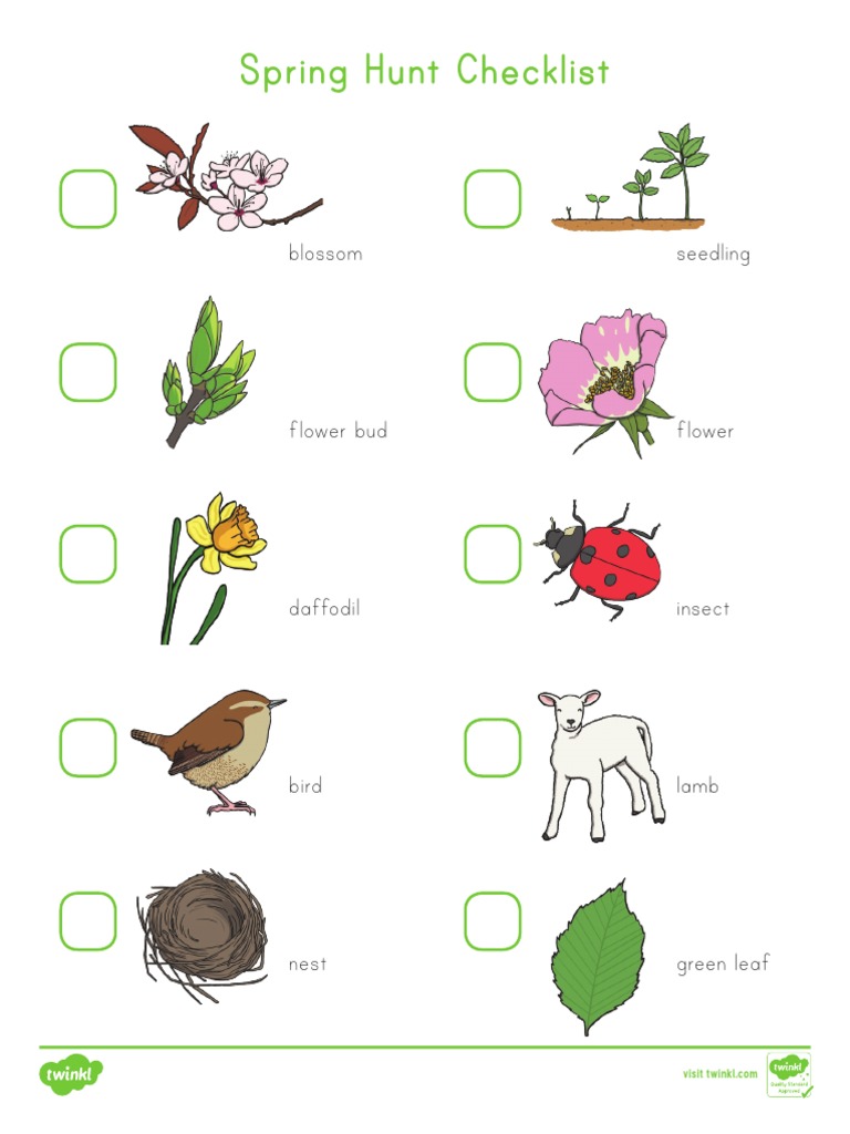 Spring Scavenger Hunt Checklist 2 | PDF