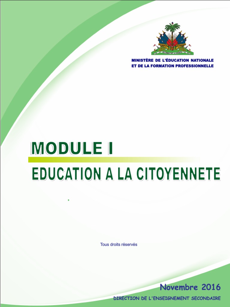 Education À La Citoyenneté - Nouveau Secondaire (I, II, III, IV) | PDF ...