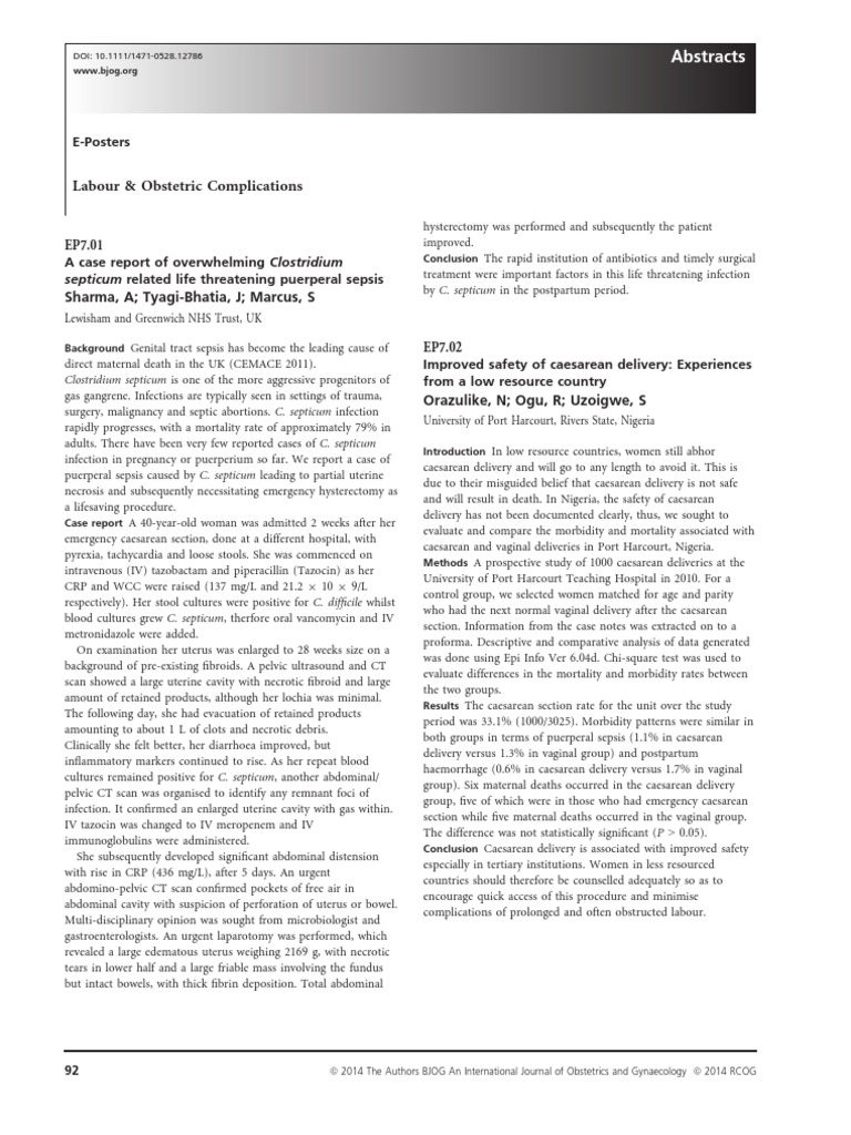 Stepwise Devascularization Versus B-Lync | PDF | Childbirth | Caesarean ...
