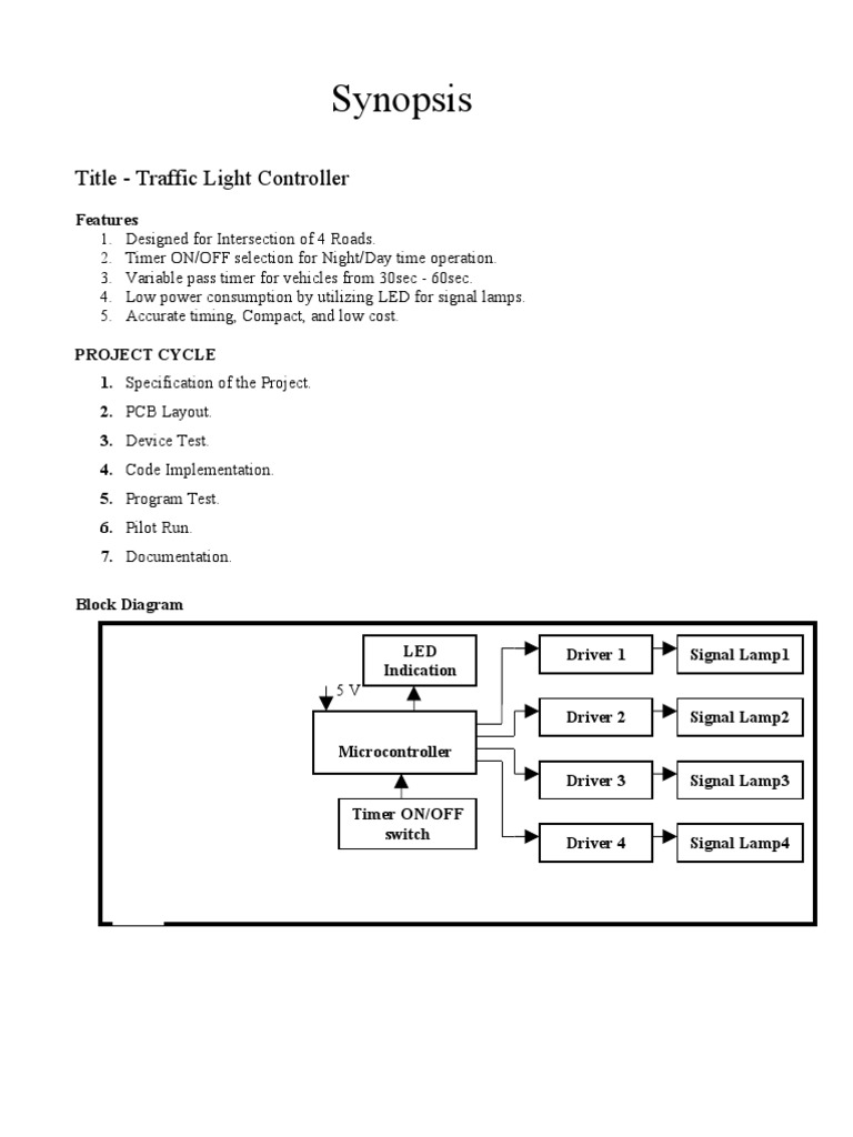 Traffic Light Controller Using Microcontroller | PDF | Timer ...