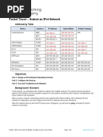 11.10.2 Lab - Design and Implement A VLSM Addressing Scheme | PDF | Computer Network | Ip Address