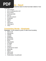 Comprehensive Linking Words List | PDF | Language Arts & Discipline