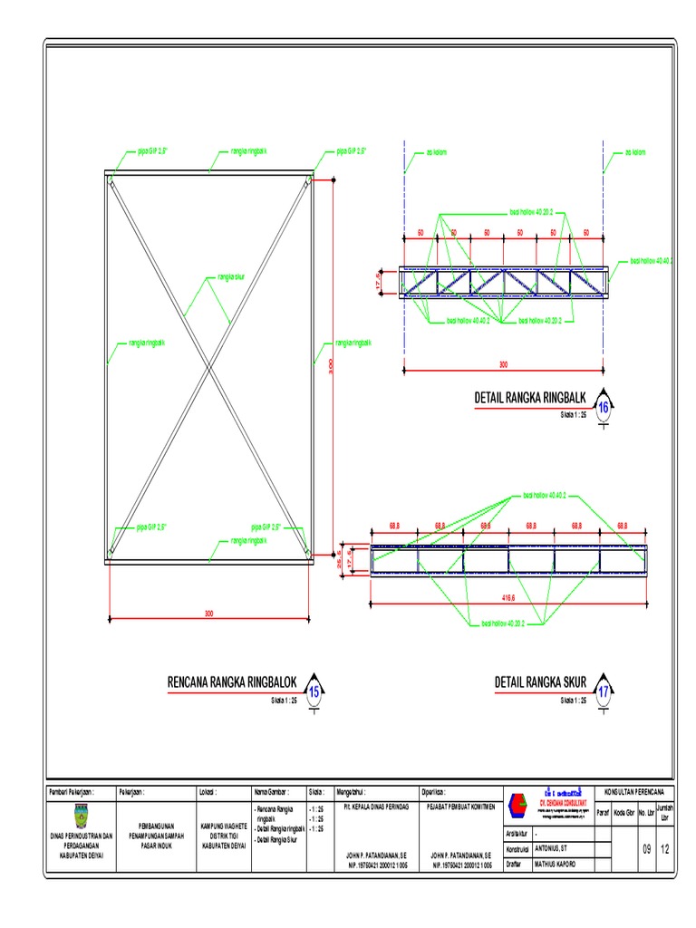 Detail Rangka Ringbalk: Cv. Cendana Consultant | PDF