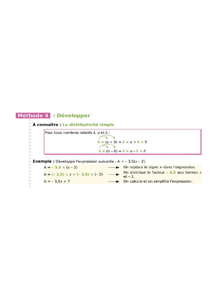 Fiche Sur La Distributivite Simple | PDF