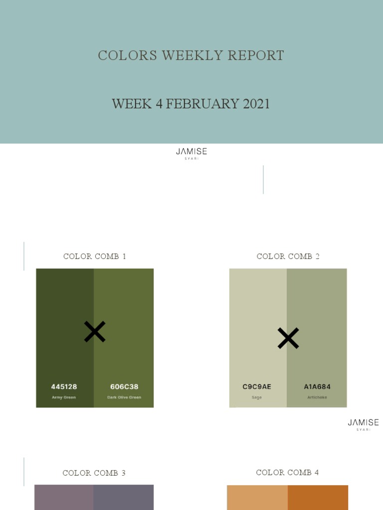 Colors Weekly Report WK 4 Feb 21 | PDF | Language Arts & Discipline | Art