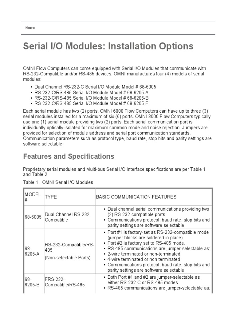 OMNI Modules - Installation Options | PDF | Programmable Logic ...