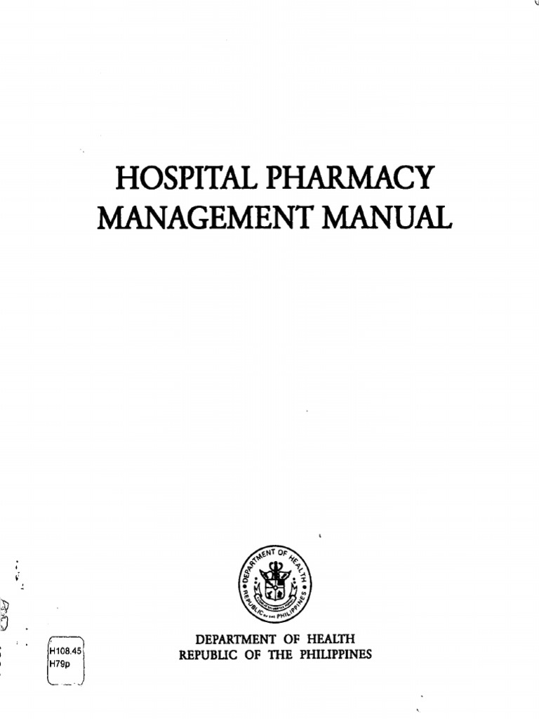 Doh Hospital Pharmacy Management Manual 1pdf PDF Free | PDF
