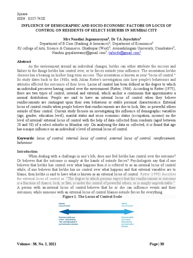 Locus of Control | PDF | Survey Methodology | Errors And Residuals