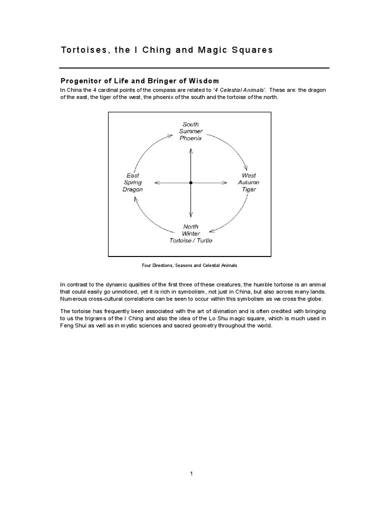 Tortoises The I Ching and Magic Squares | PDF | Yin And Yang | Confucianism