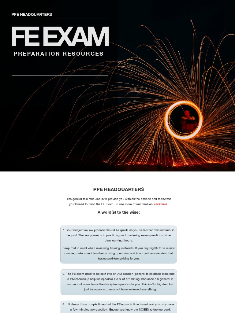 Fe Exam Prep Resources | PDF