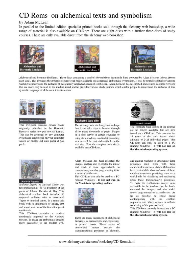 CD Roms On Alchemical Texts and Symbolism: by Adam Mclean | PDF ...