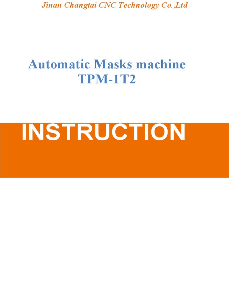 Masks Machine User Manual | PDF | Power Supply | Numerical Control