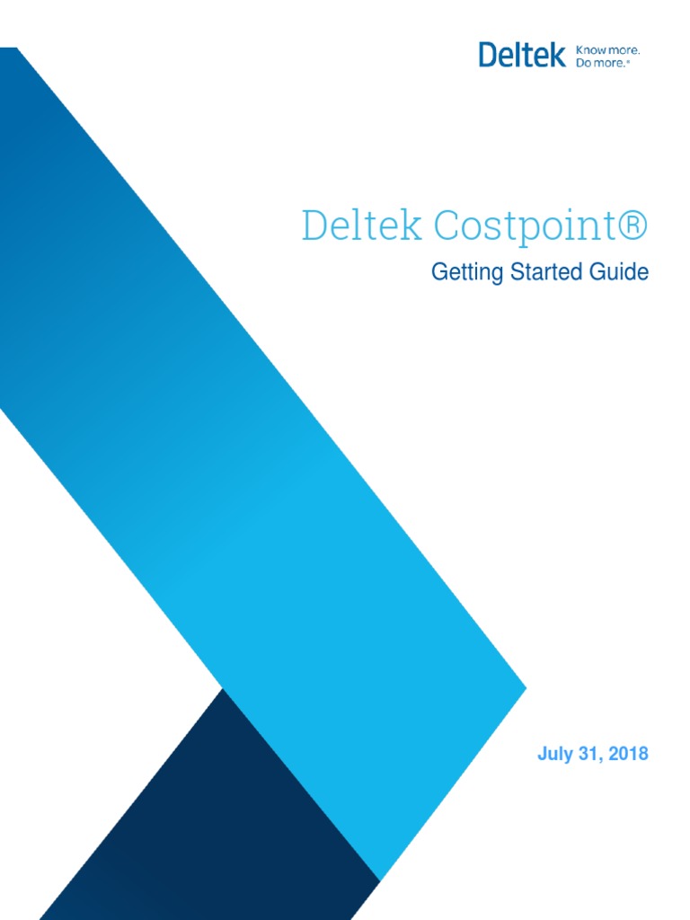 Deltek Costpoint®: Getting Started Guide | PDF | Menu (Computing ...