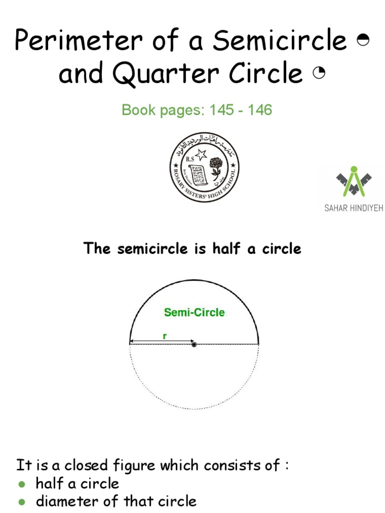 Perimeter of A Semicircle and Quarter Circle | PDF | Circle | Radius