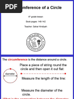 Circumference of A Circle Lesson Plan | PDF | Circle | Pi