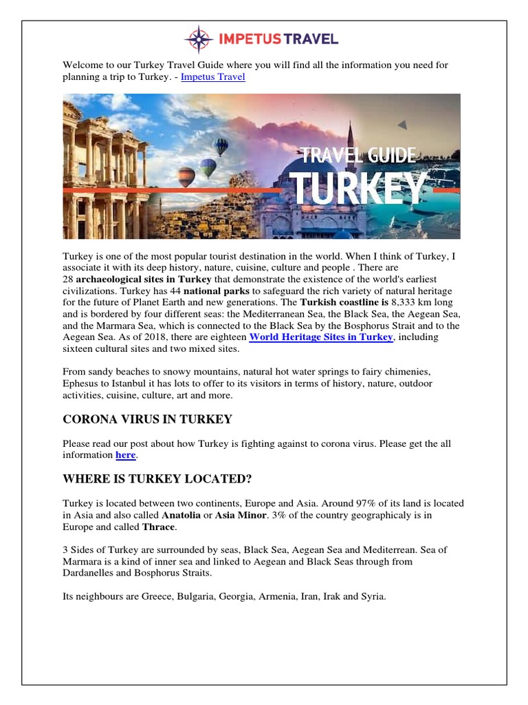 Turkey Travel Guide | PDF