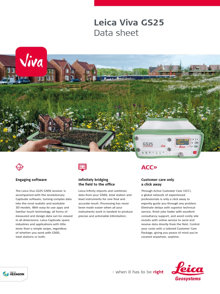 Data Sheet: Leica Viva GS25 | PDF | Computer Engineering | Telecommunications